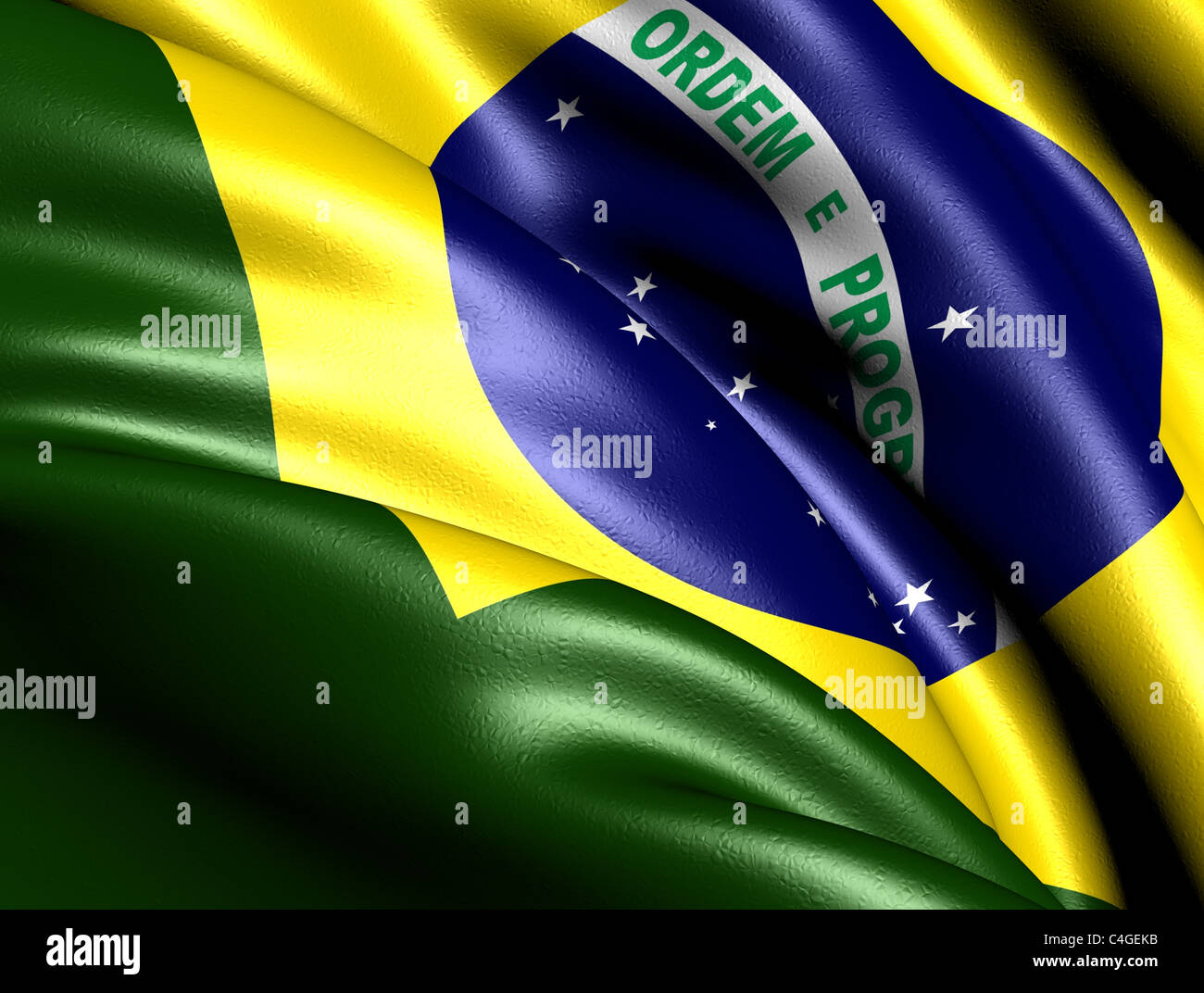 Flag of Brazil. Close up Stock Photo - Alamy