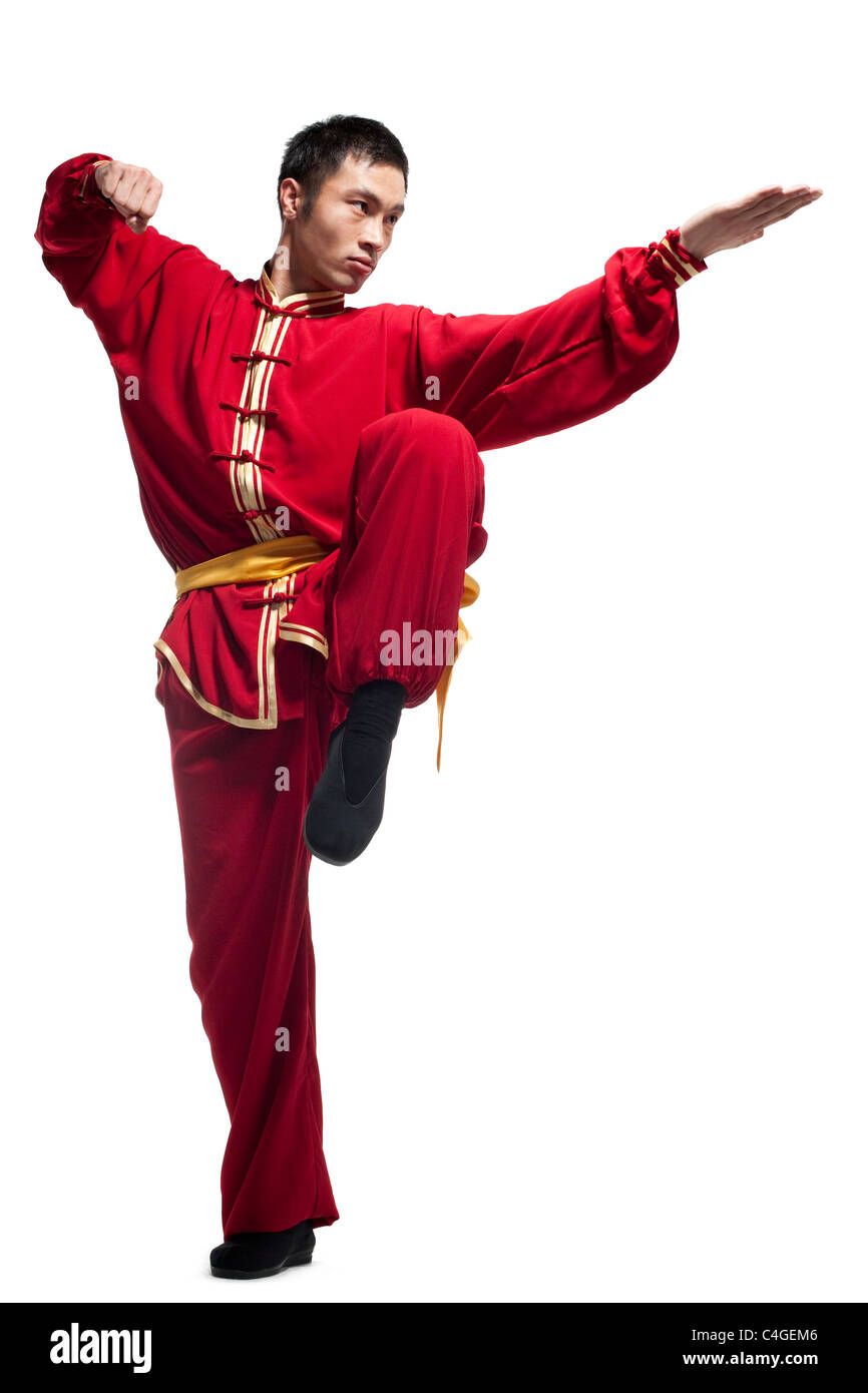 Young asian doing karate stance Cut Out Stock Images & Pictures - Alamy