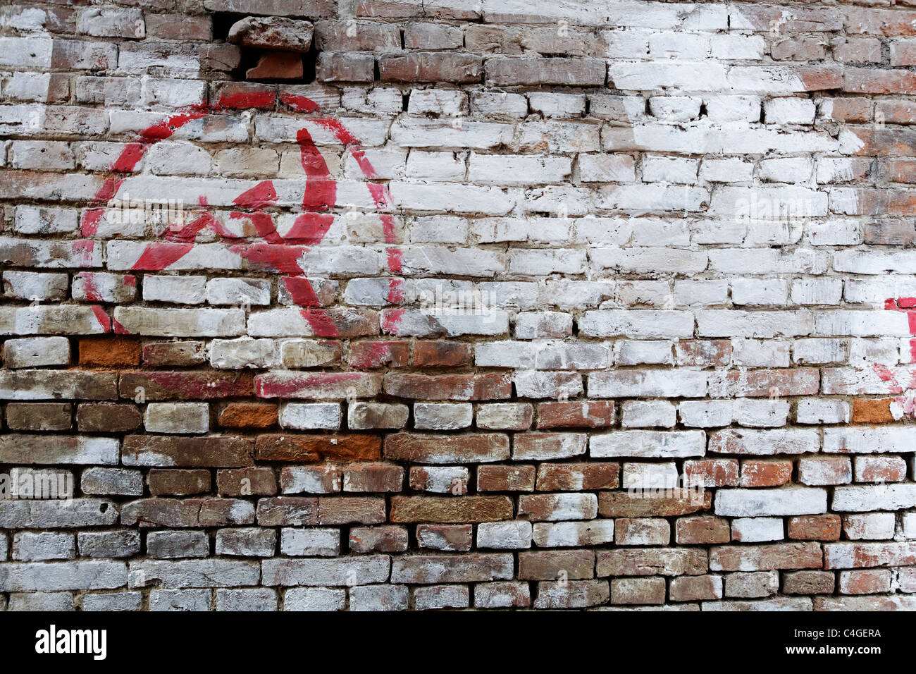 Nepal - Kathmandu Valley - Bhaktapur - Hammer and Sickle painted on a ...