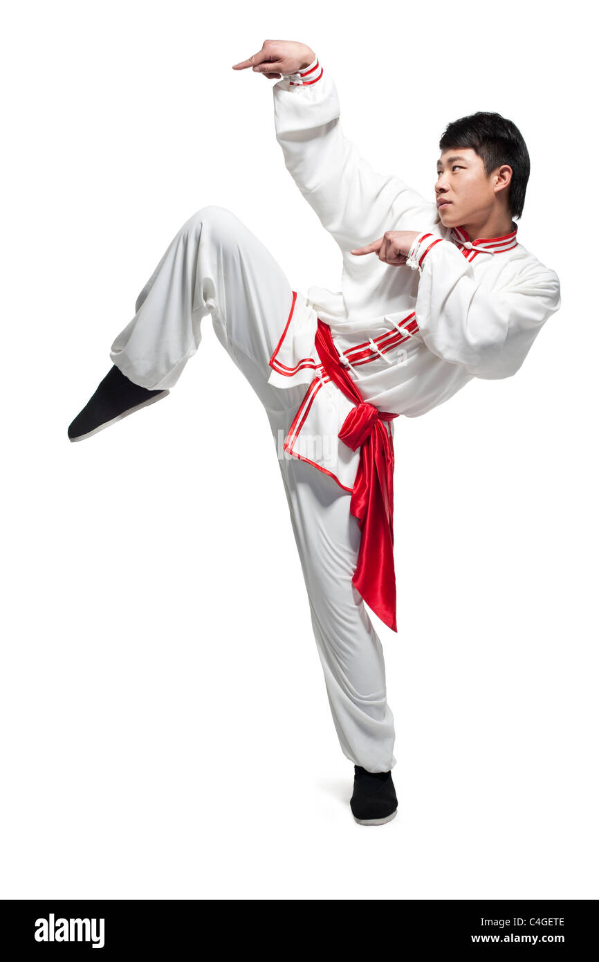 Young man focused on strength Cut Out Stock Images & Pictures - Alamy