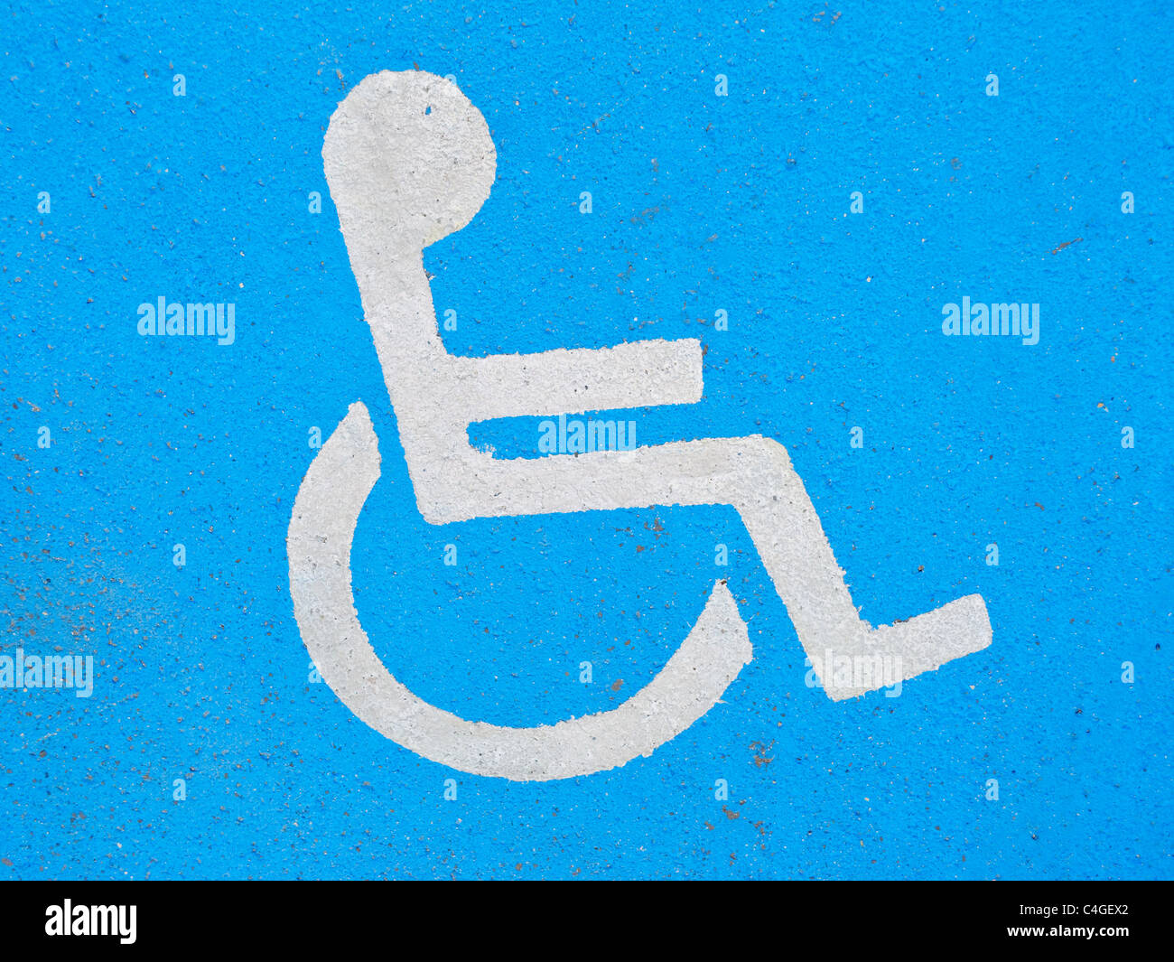 Handicapped sign, icon or logo painted on asphalt Stock Photo - Alamy