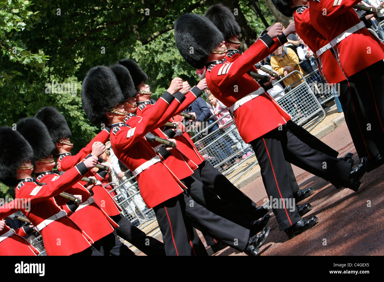 Soldiers marching in London Stock Photo - Alamy
