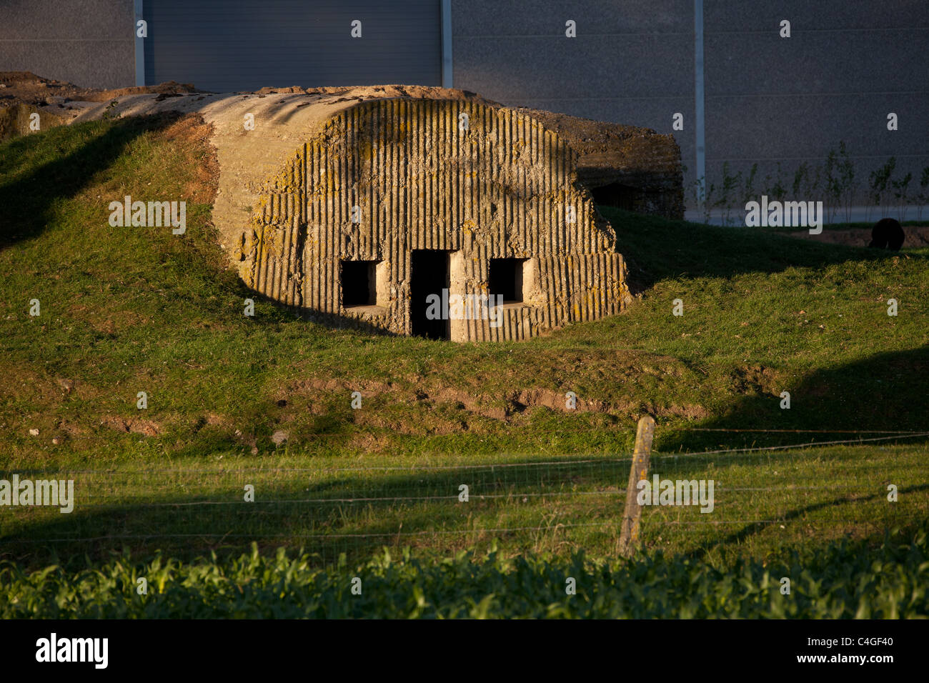 World War One British bunkers at Langhof Farm near Ypres. A chateau ... World War One British bunkers at Langhof Farm near Ypres. A chateau ...