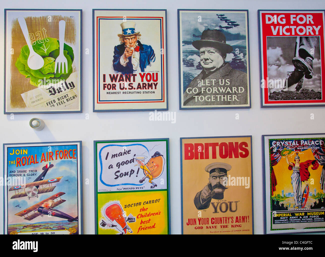 Collection war posters Stock Photo - Alamy