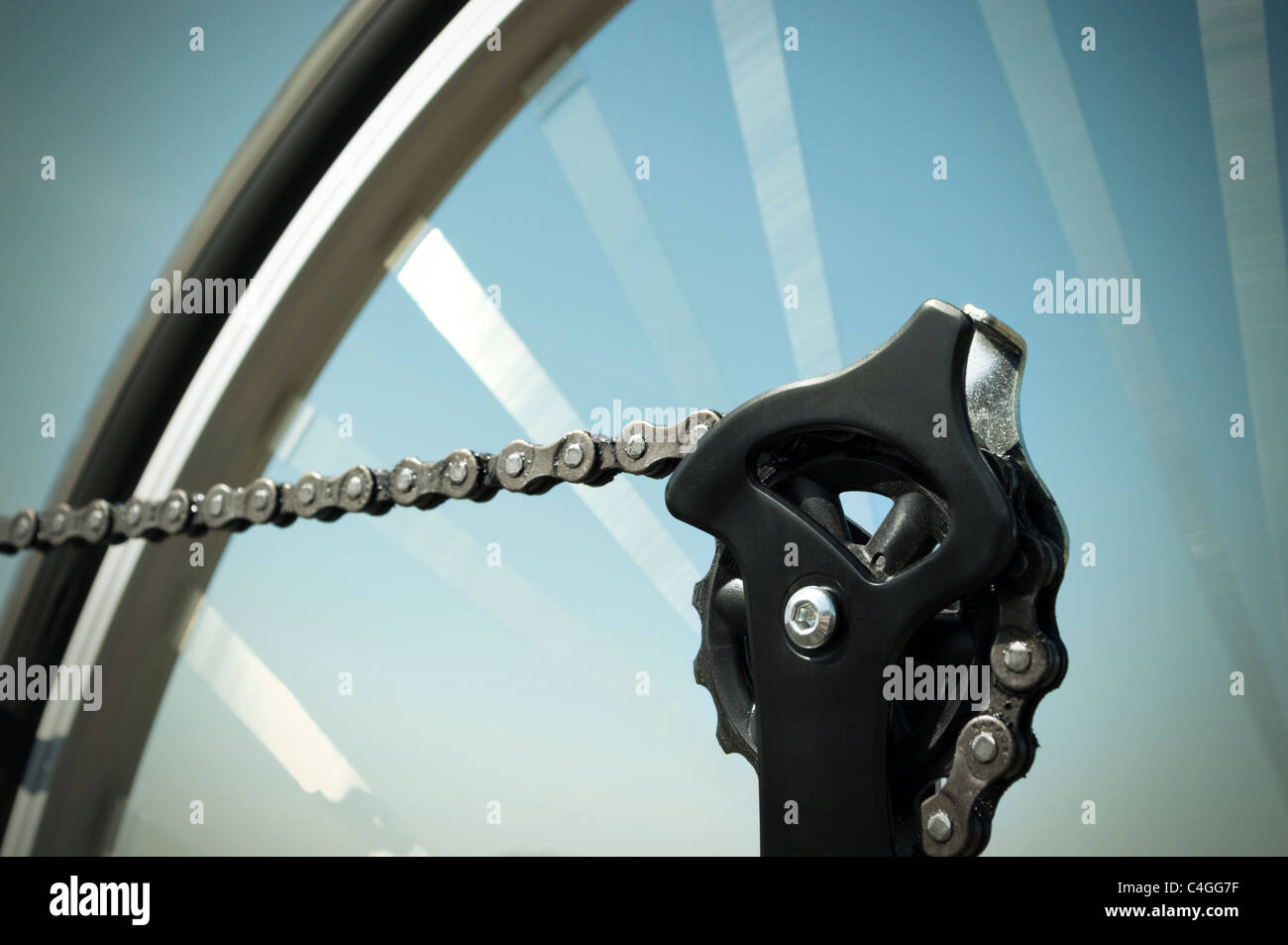 Bicycle wheel closeup Stock Photo - Alamy