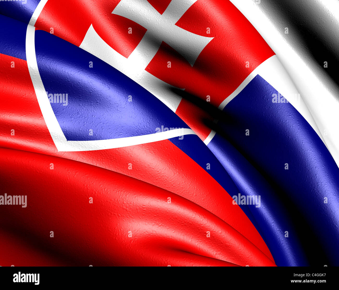 Slovakia flag wave close hi-res stock photography and images - Alamy