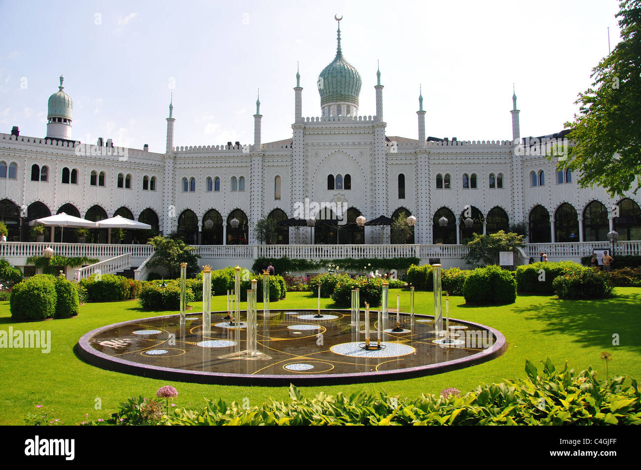 Tivoli's Moorish Palace and fountain, Tivoli Gardens, Copenhagen ...