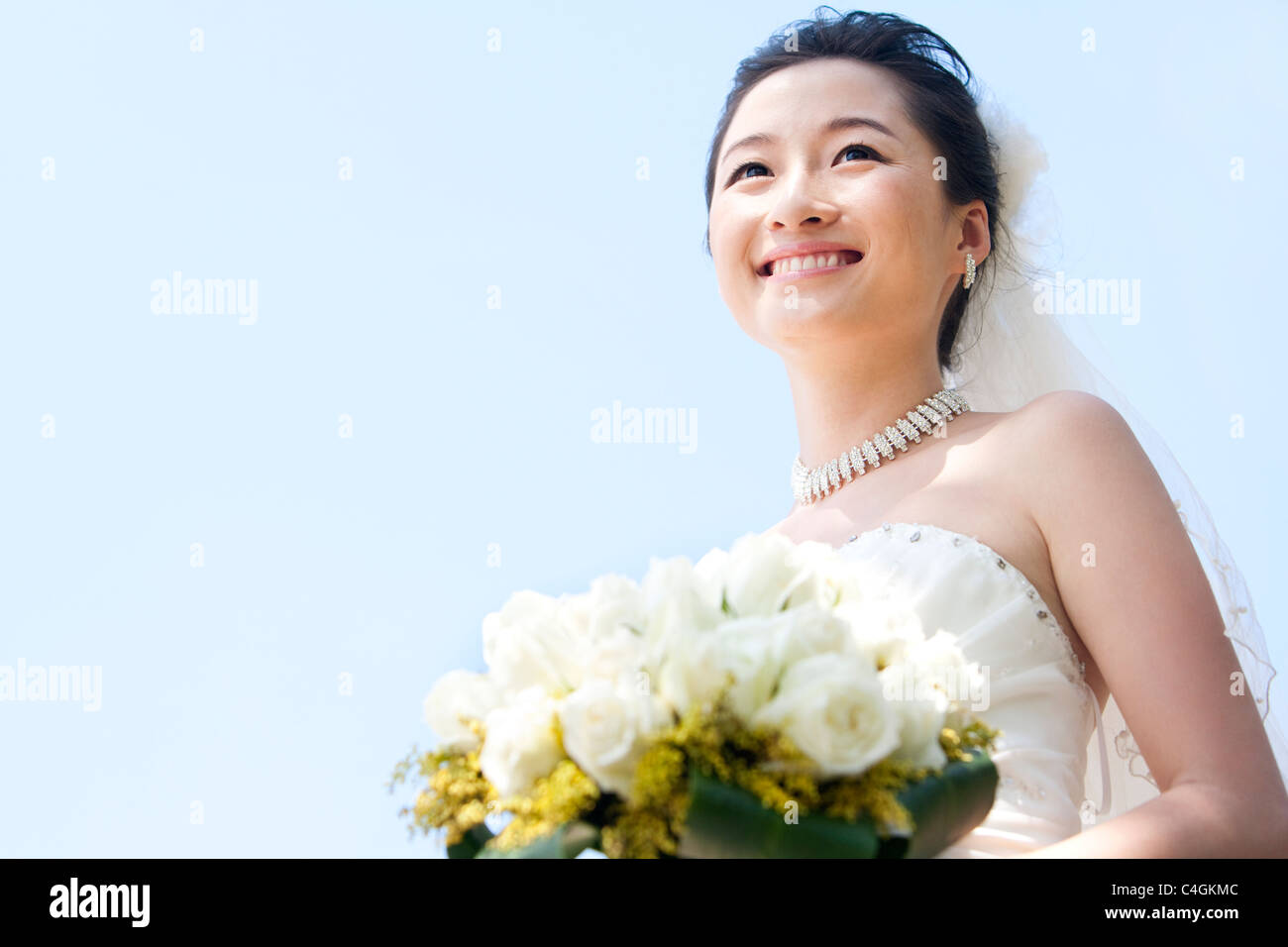 Portrait of a Happy Bride Stock Photo - Alamy