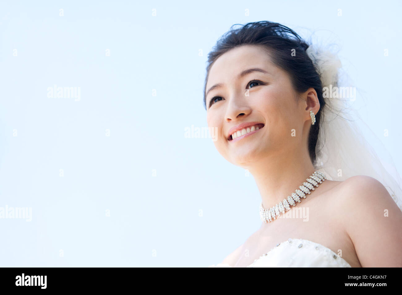 Portrait of a Happy Bride Stock Photo - Alamy