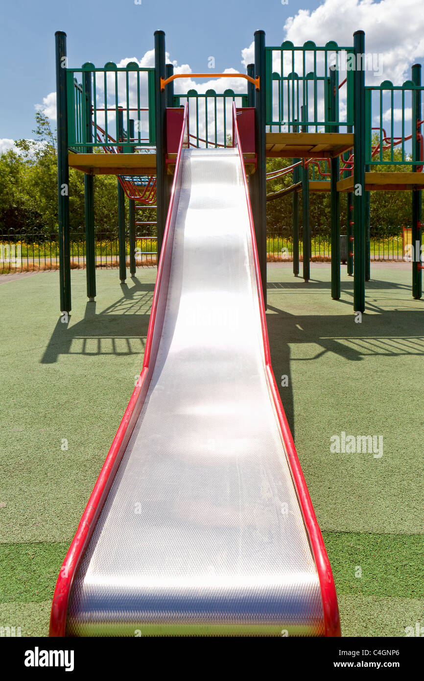 Colorful attractive playground and slide facilities Stock Photo - Alamy