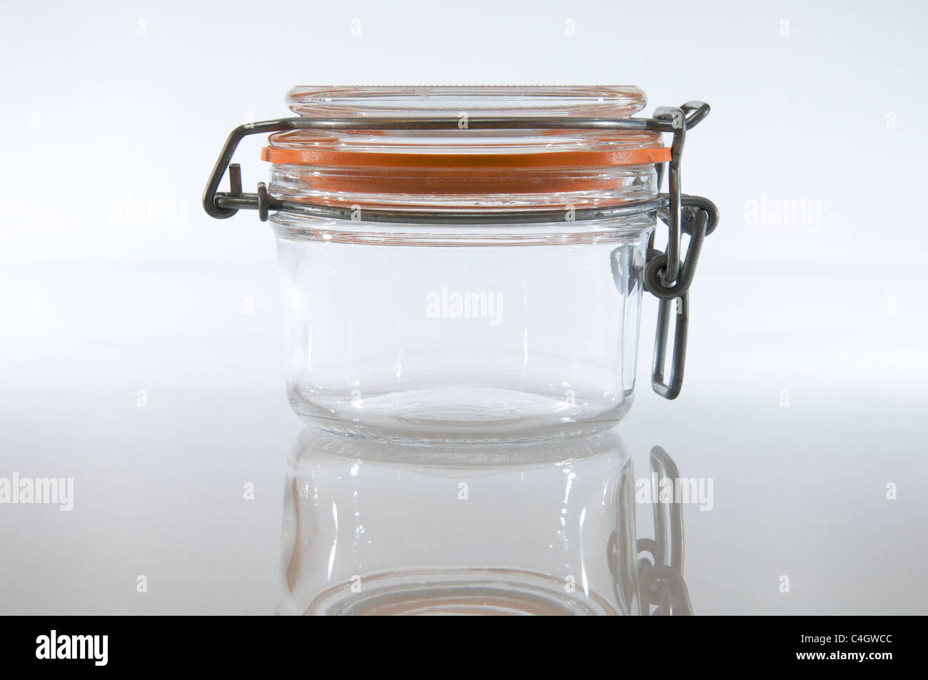 empty glass jar for storage Stock Photo - Alamy
