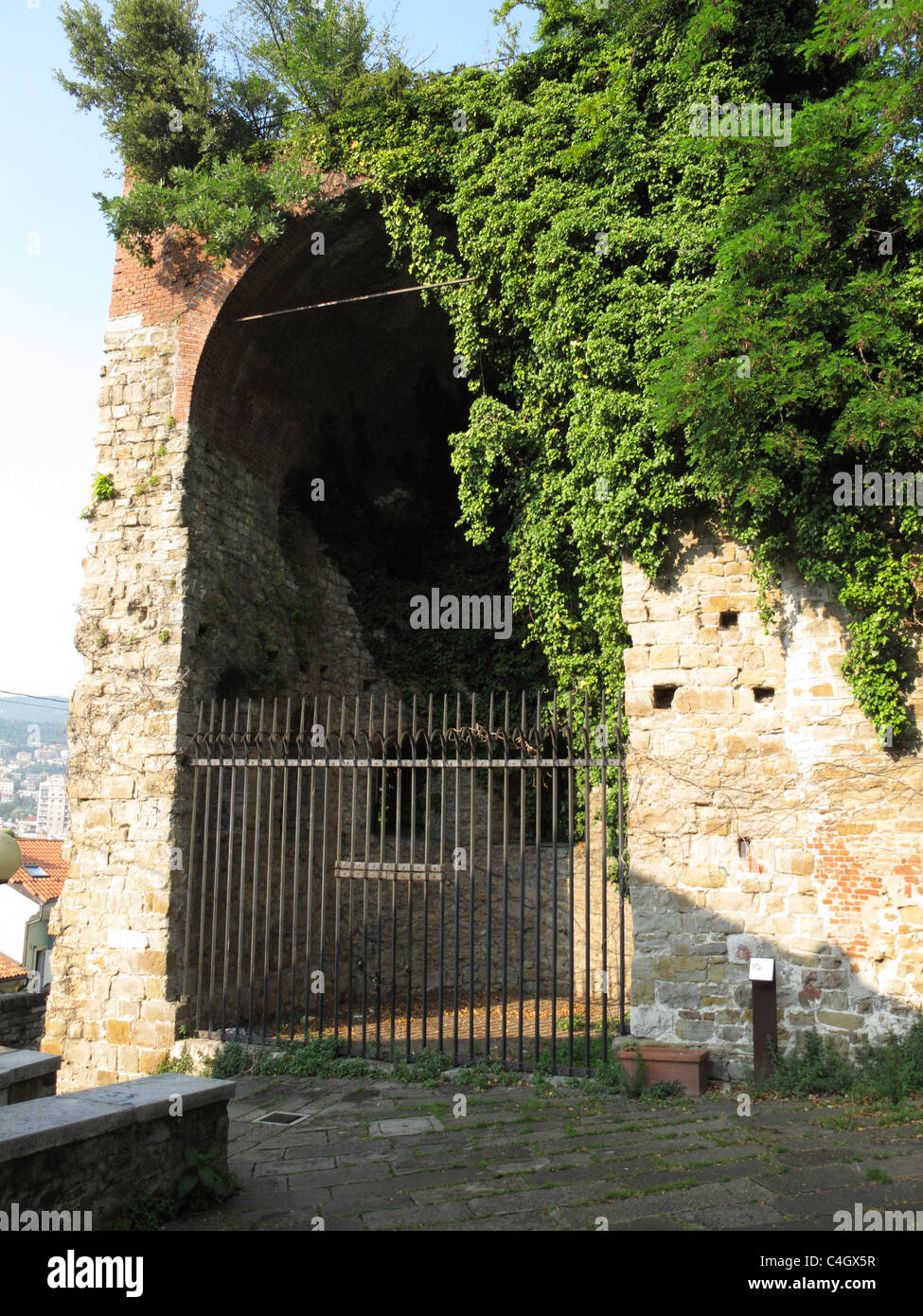 Medieval observation tower in Trieste called Tor Cucherna Stock Photo ...