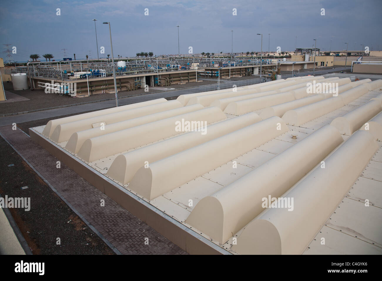Water sewerage treatment plant abu dhabi uae Stock Photo - Alamy