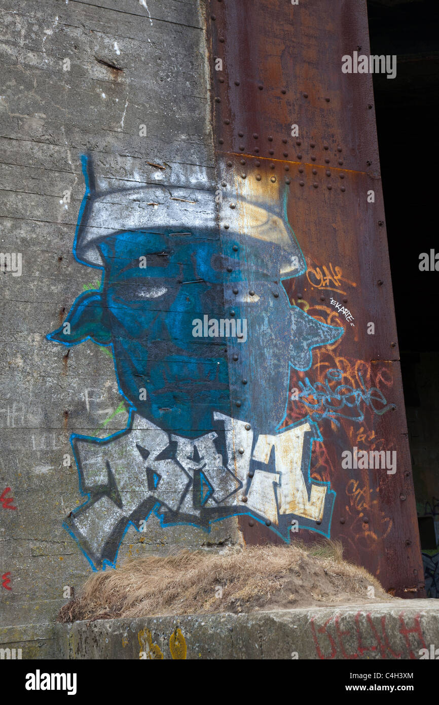 A bunker from the Nazi German Atlantic Wall defensive chain on the west ...