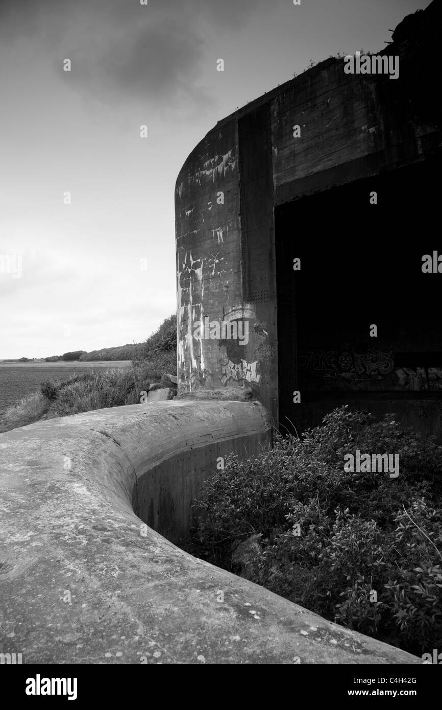 A bunker from the Nazi German Atlantic Wall defensive chain on the west ...