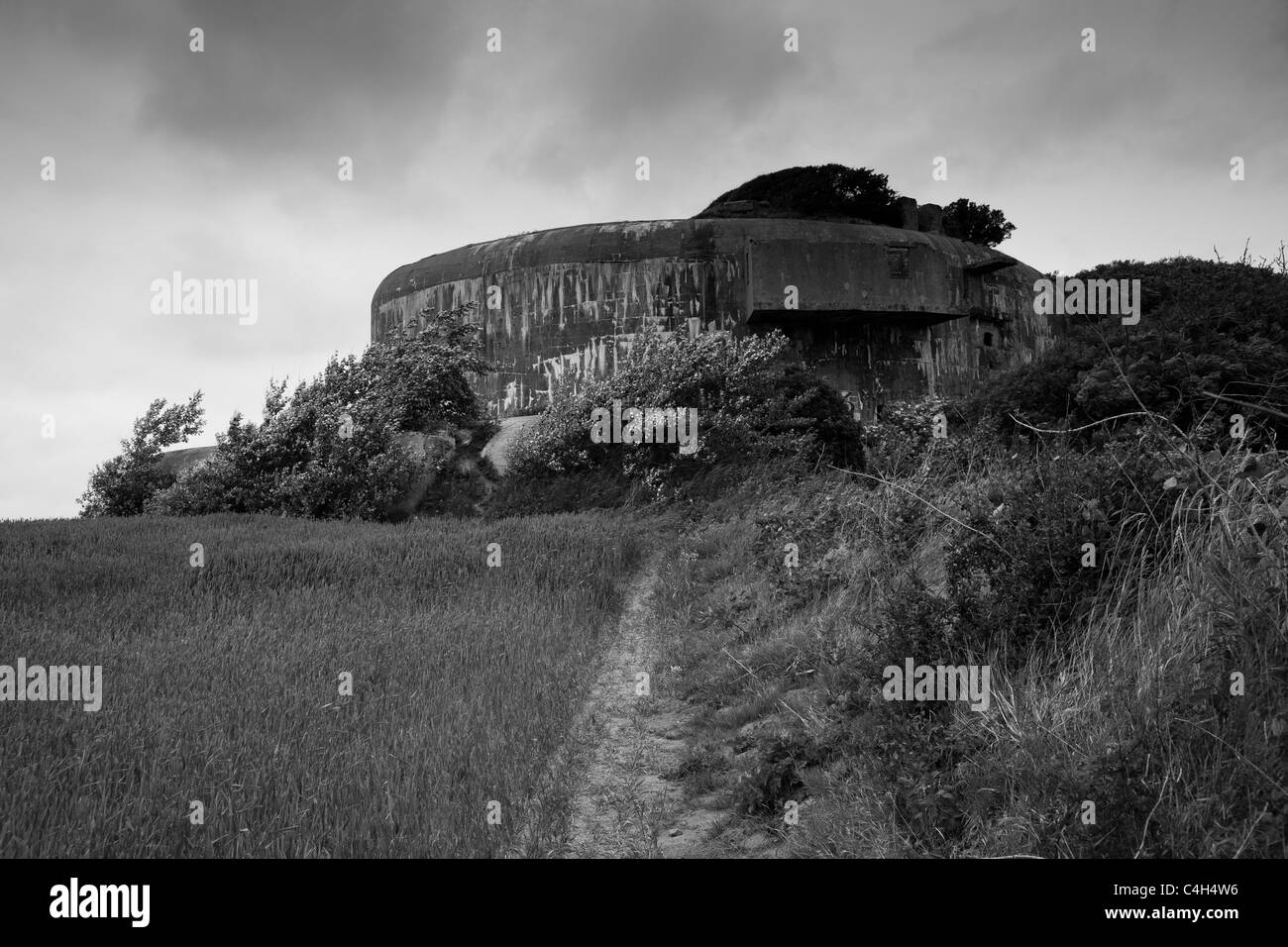 A bunker from the Nazi German Atlantic Wall defensive chain on the west ...