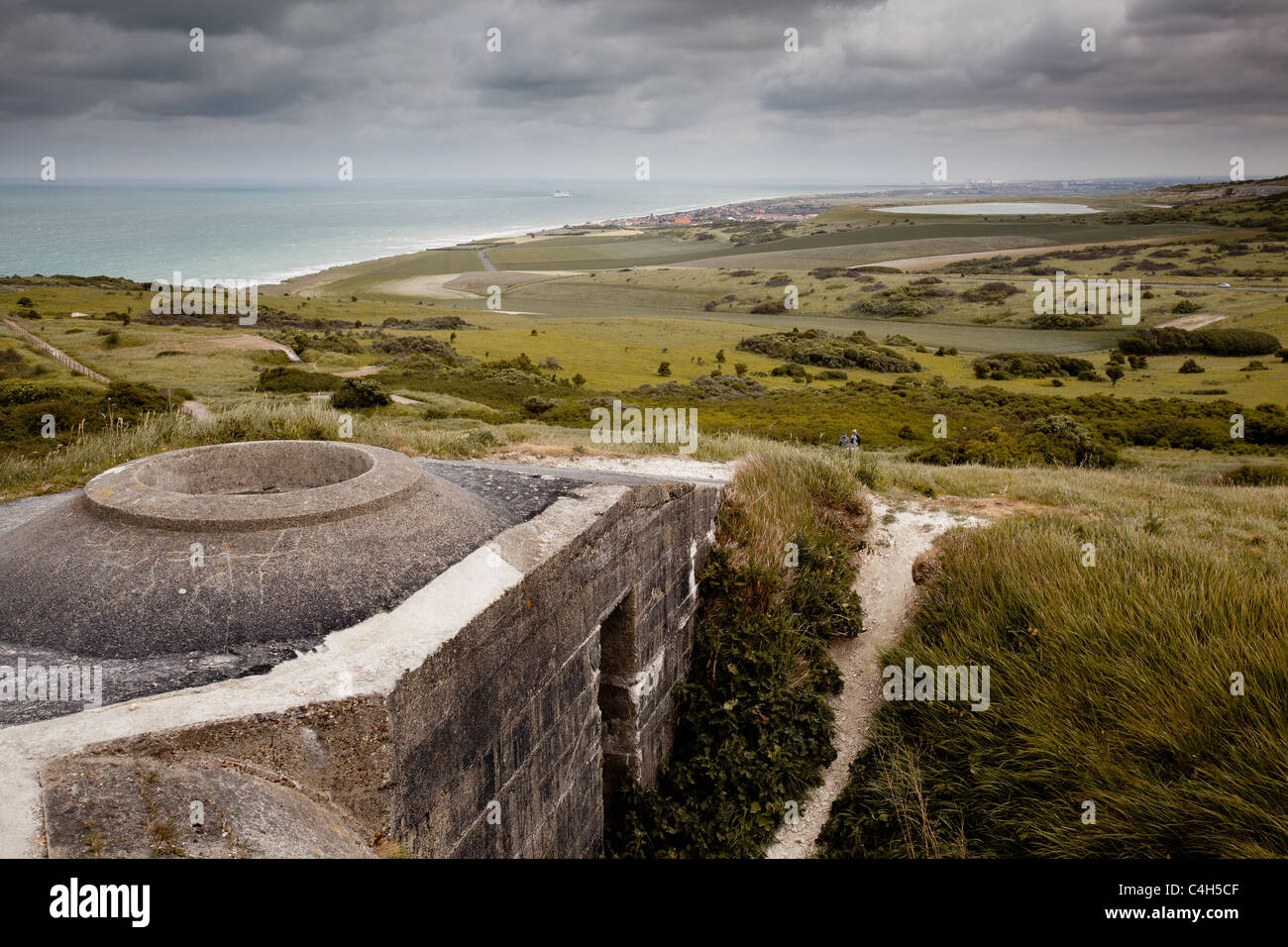 A bunker from the Nazi German Atlantic Wall defensive chain on the west ...