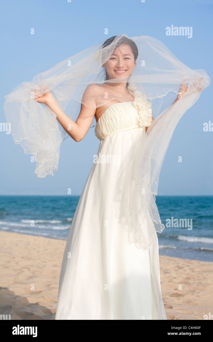 Portrait of Happy Bride Stock Photo - Alamy