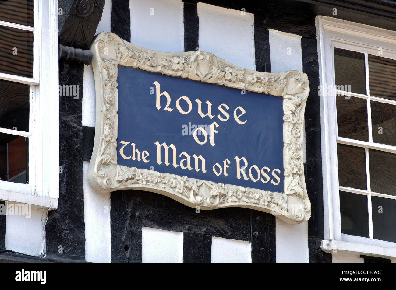 House of the Man of Ross plaque, Ross-on-Wye, Herefordshire, England ...