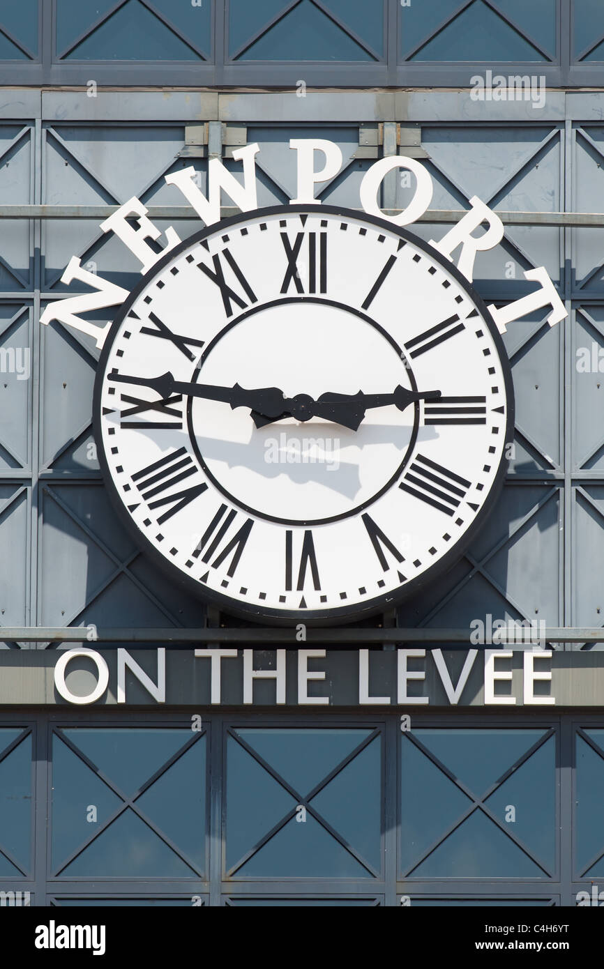 Newport on the Levee clock. A large clock on this Kentucky ...