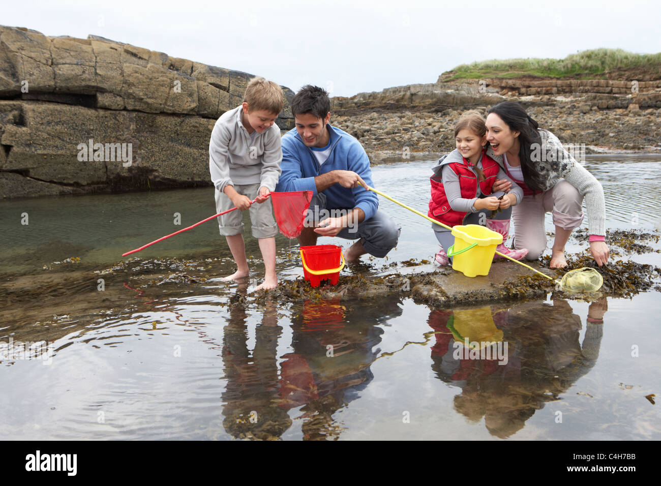 Collecting Shells At The Beach High Resolution Stock Photography and ...