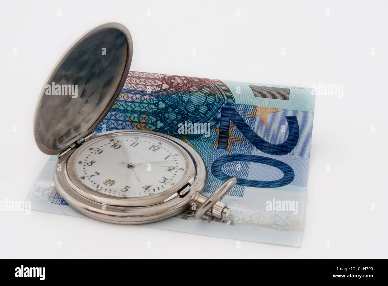 Pocket watch euro banknote hi-res stock photography and images - Alamy