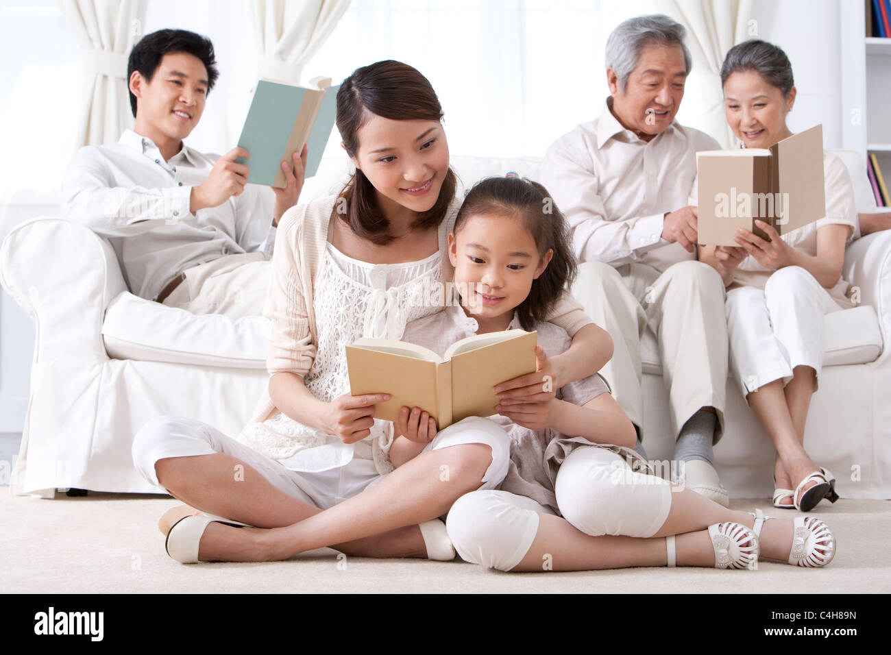 Family Reading Together