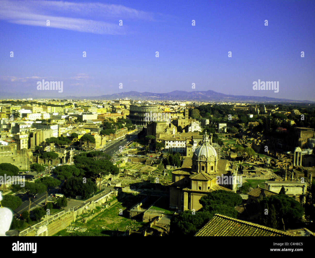 Rome historical center cityscape view at dusk Stock Photo - Alamy