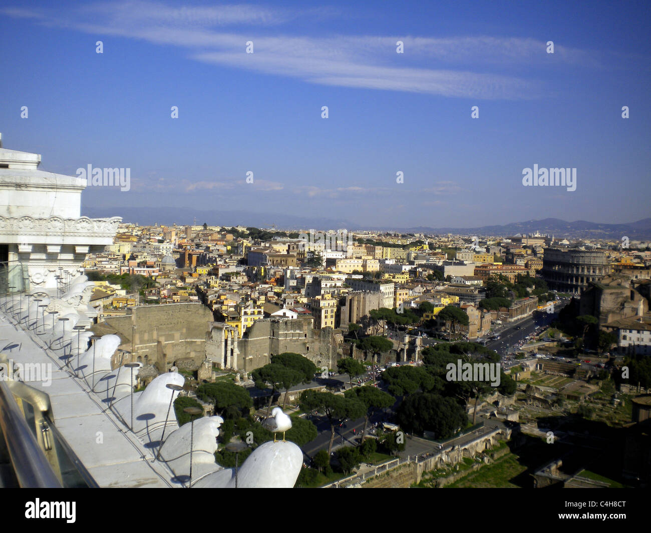 Rome historical center cityscape view at dusk Stock Photo - Alamy