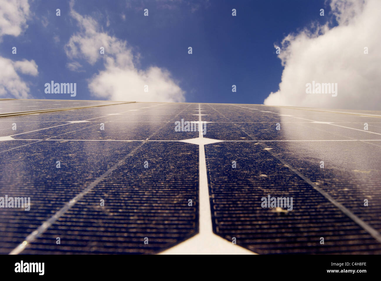 Shining Sun and Solar Panels Stock Photo - Alamy