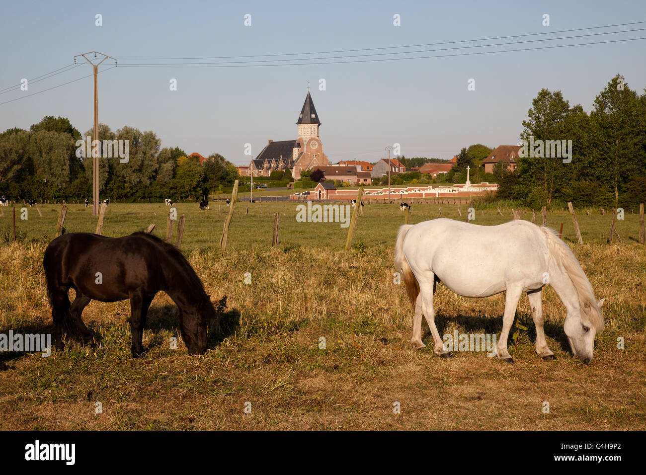 A view of the new Australian First World War cemetery and church at ...
