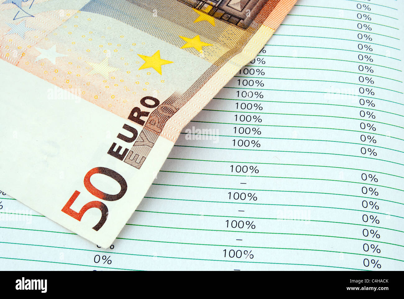 financial chart with euro Stock Photo - Alamy