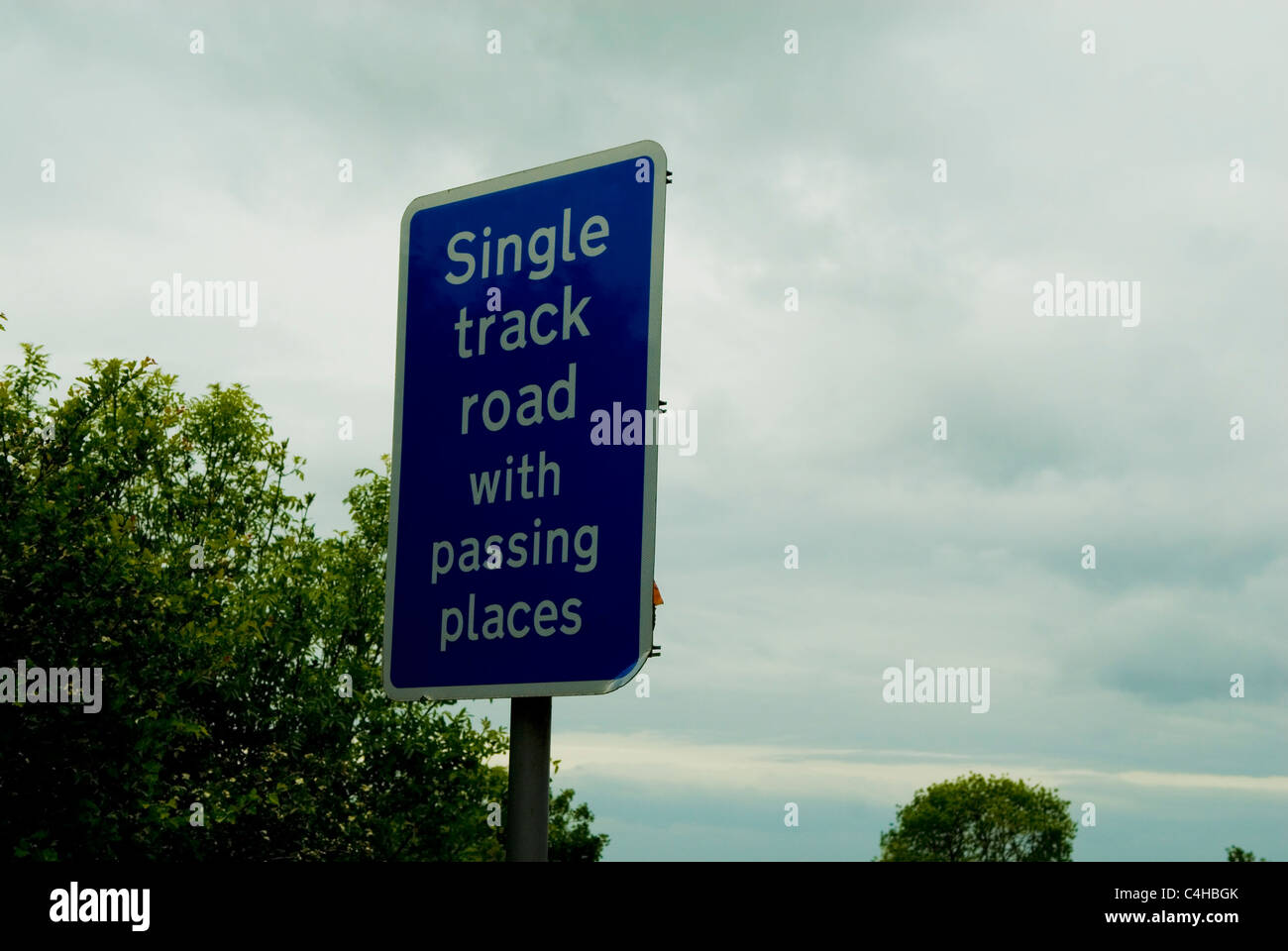 Single Track Road Sign High Resolution Stock Photography and Images - Alamy