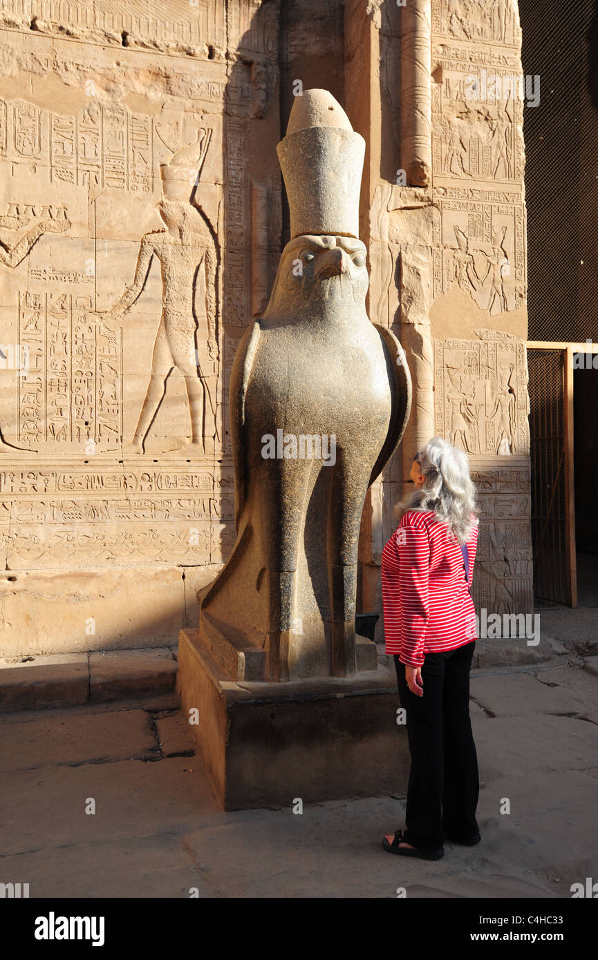 Africa Middle East Egypt Egyptian Temple of Horus at Edfu - woman ...