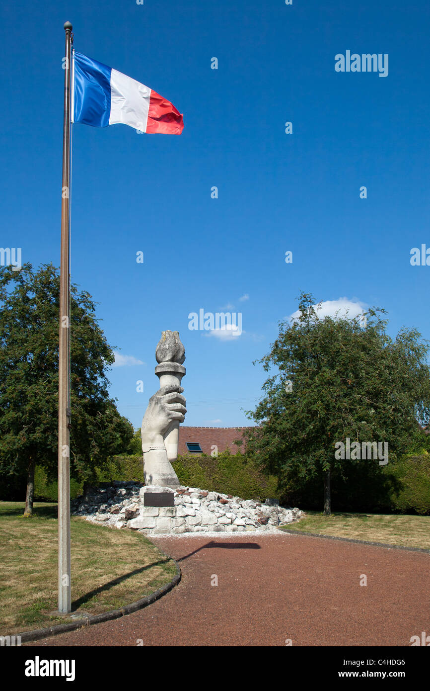 The First World War memorial in the northern French village of La ...