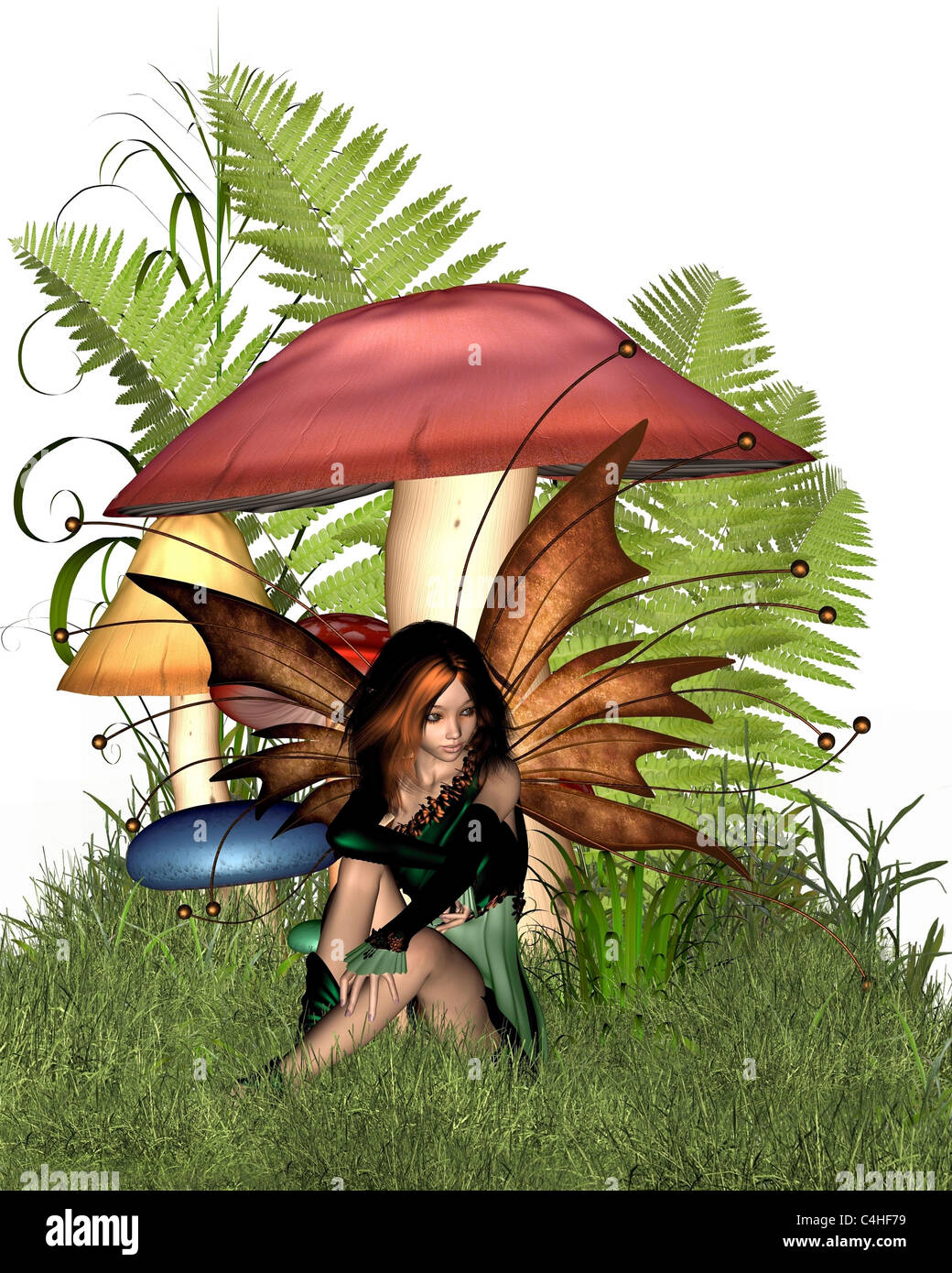 Woodland Mushroom Fairy Stock Photo - Alamy