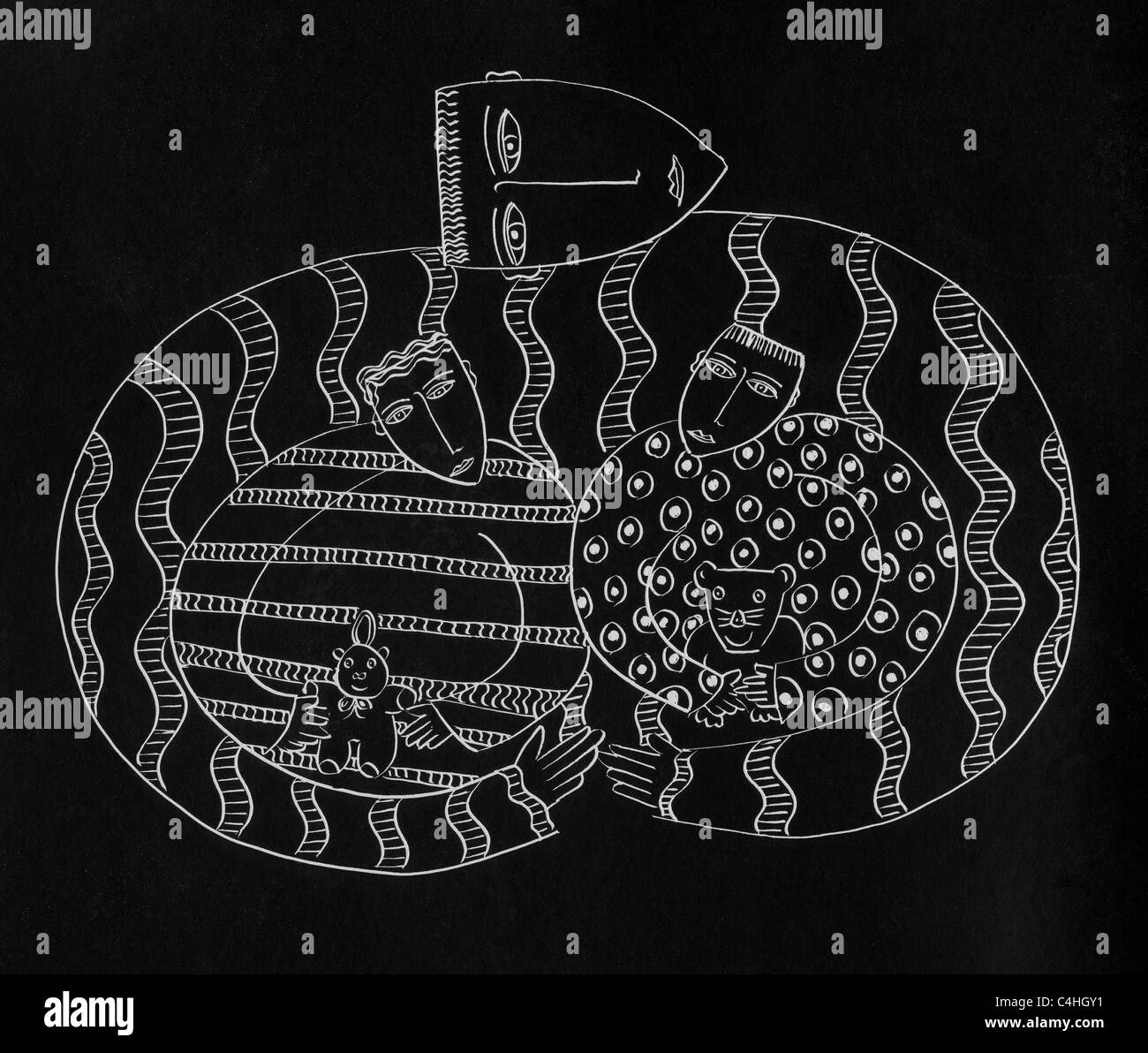 Graphic illustration on theme Black and White Stock Photos & Images - Alamy