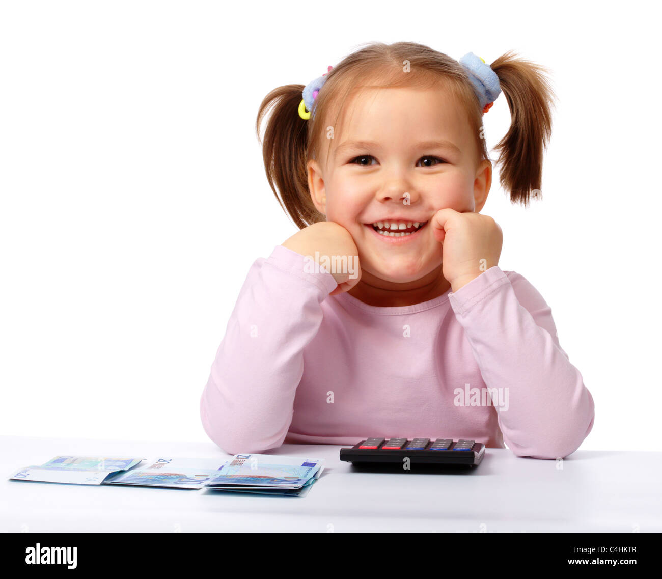Girl euro banknotes fun hi-res stock photography and images - Alamy