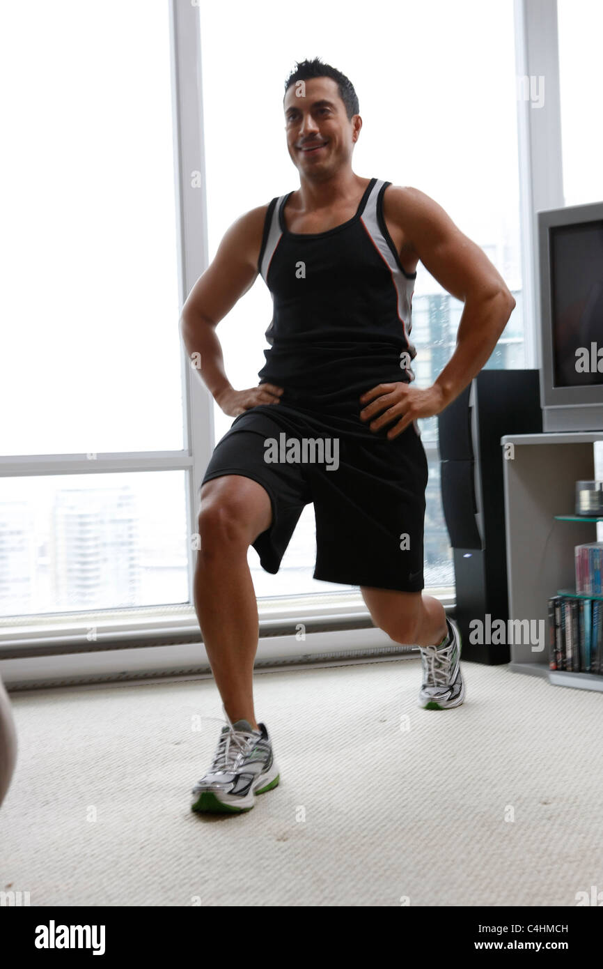 Squats at home man alone hi-res stock photography and images - Alamy