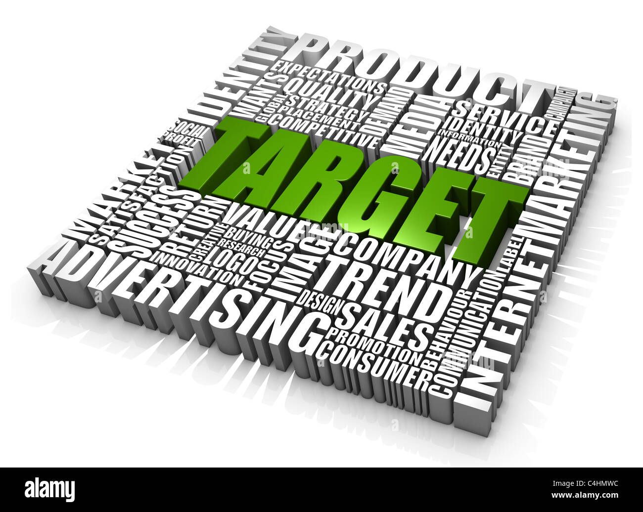 Group of customer target related words. Part of a series of business ...