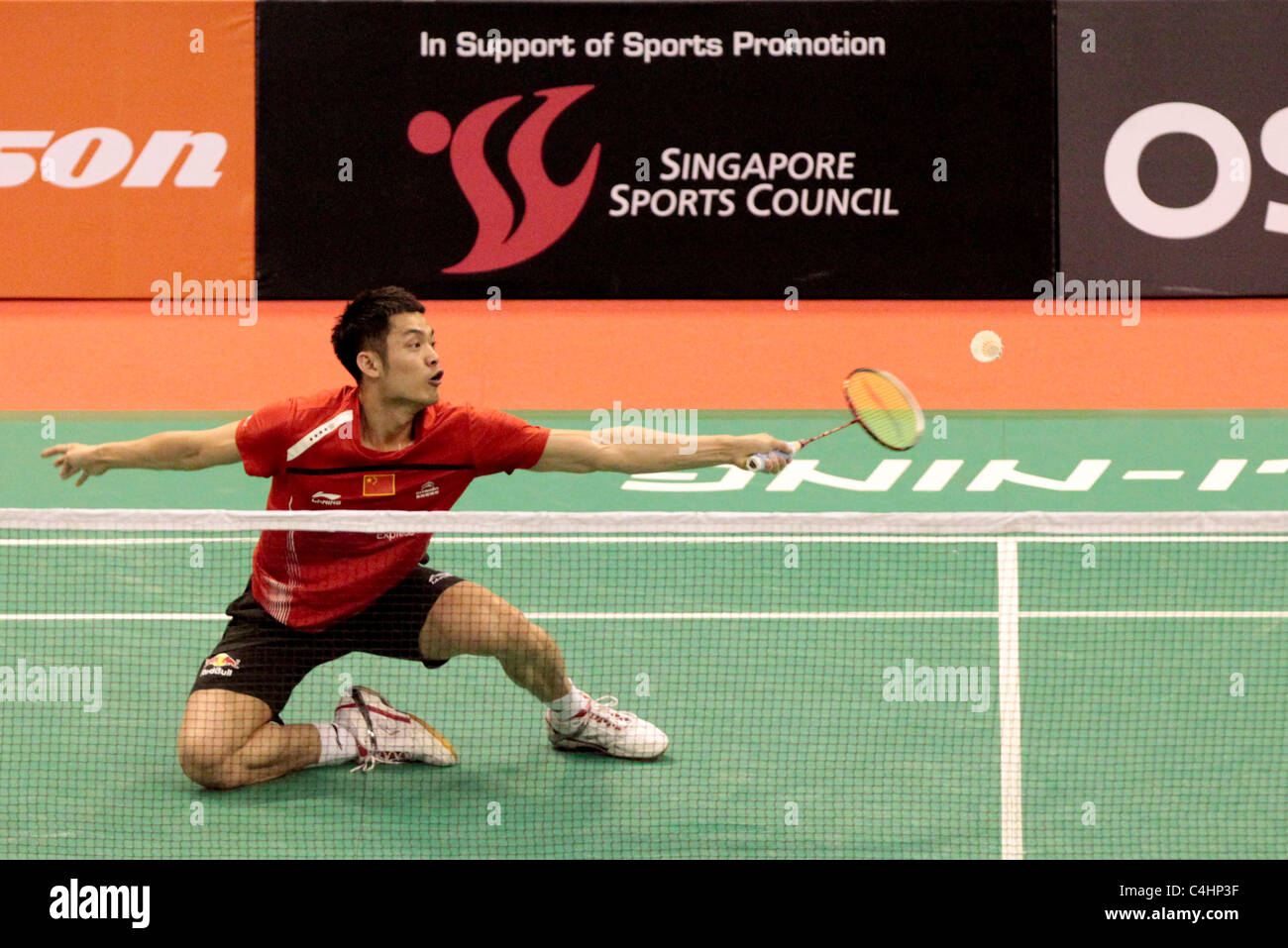 Lin Dan of China during his Men's Singles Round 2 match, Li-Ning ...