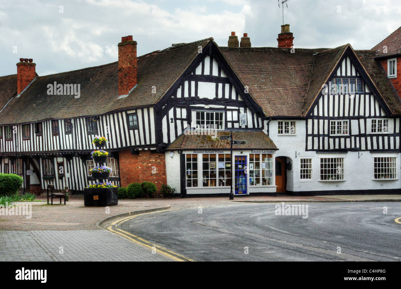 Half timbered houses in Alcester, UK Stock Photo - Alamy
