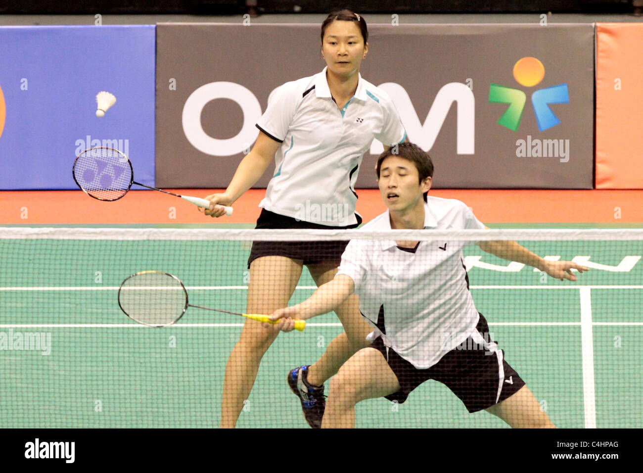 Chien Yu Chin and Lee Sheng Mu of Chinese Taipei during their Mixed ...
