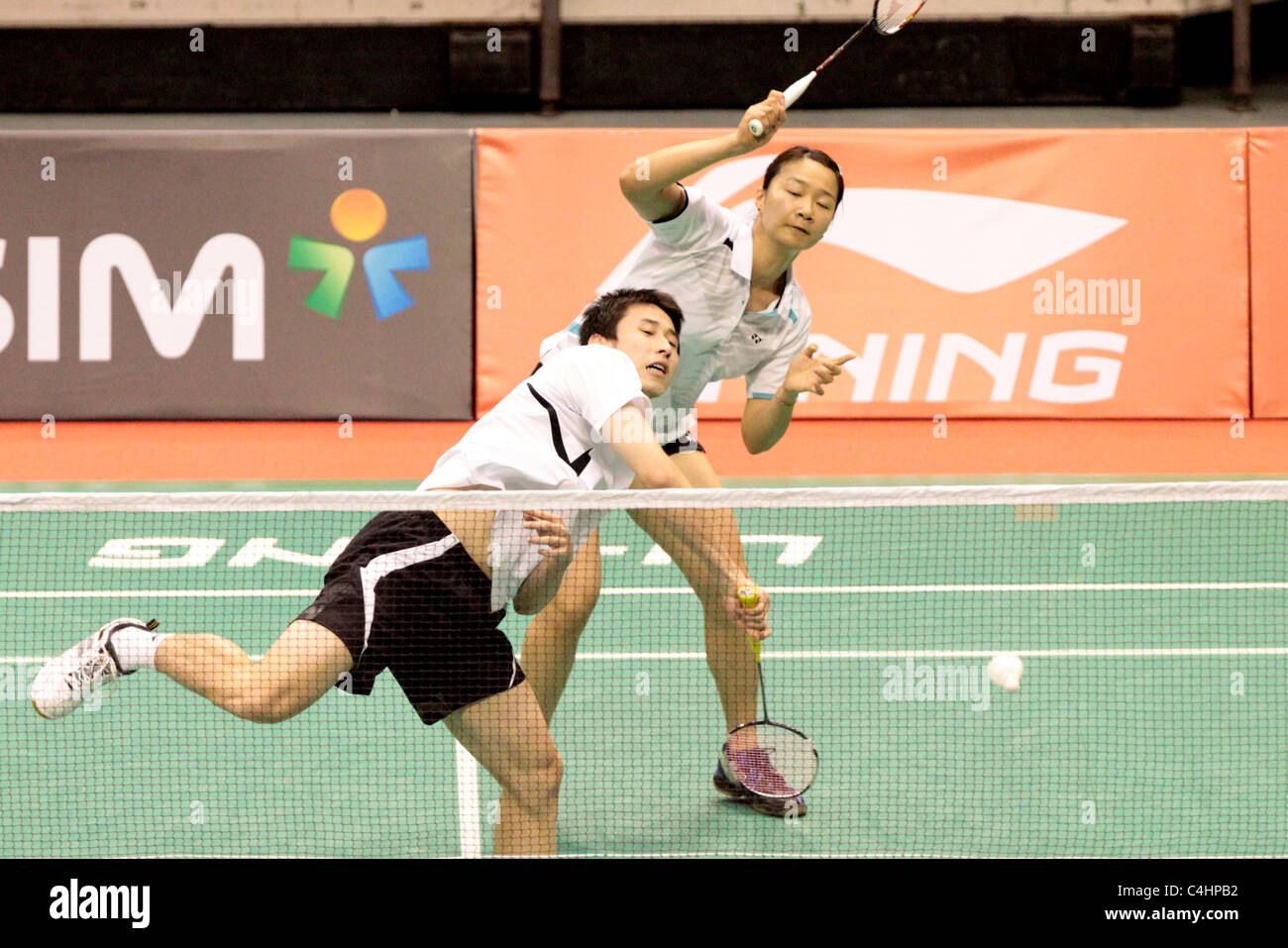 Chien Yu Chin and Lee Sheng Mu of Chinese Taipei during their Mixed ...