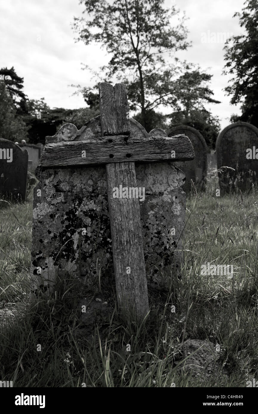 Old wooden cross UK churches Stock Photo - Alamy