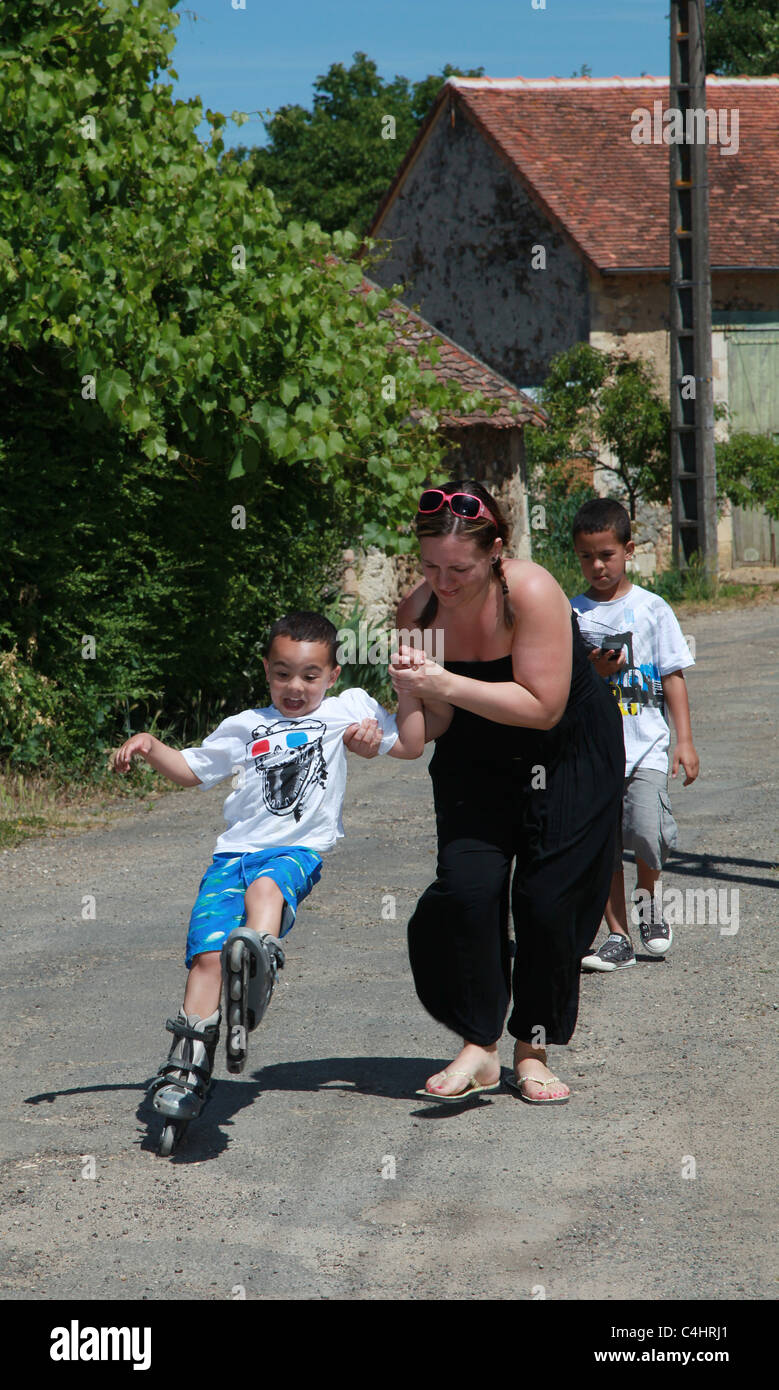 Rollerblade family hi-res stock photography and images - Alamy