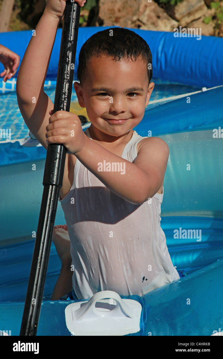 Year old boy in paddling hi-res stock photography and images - Alamy
