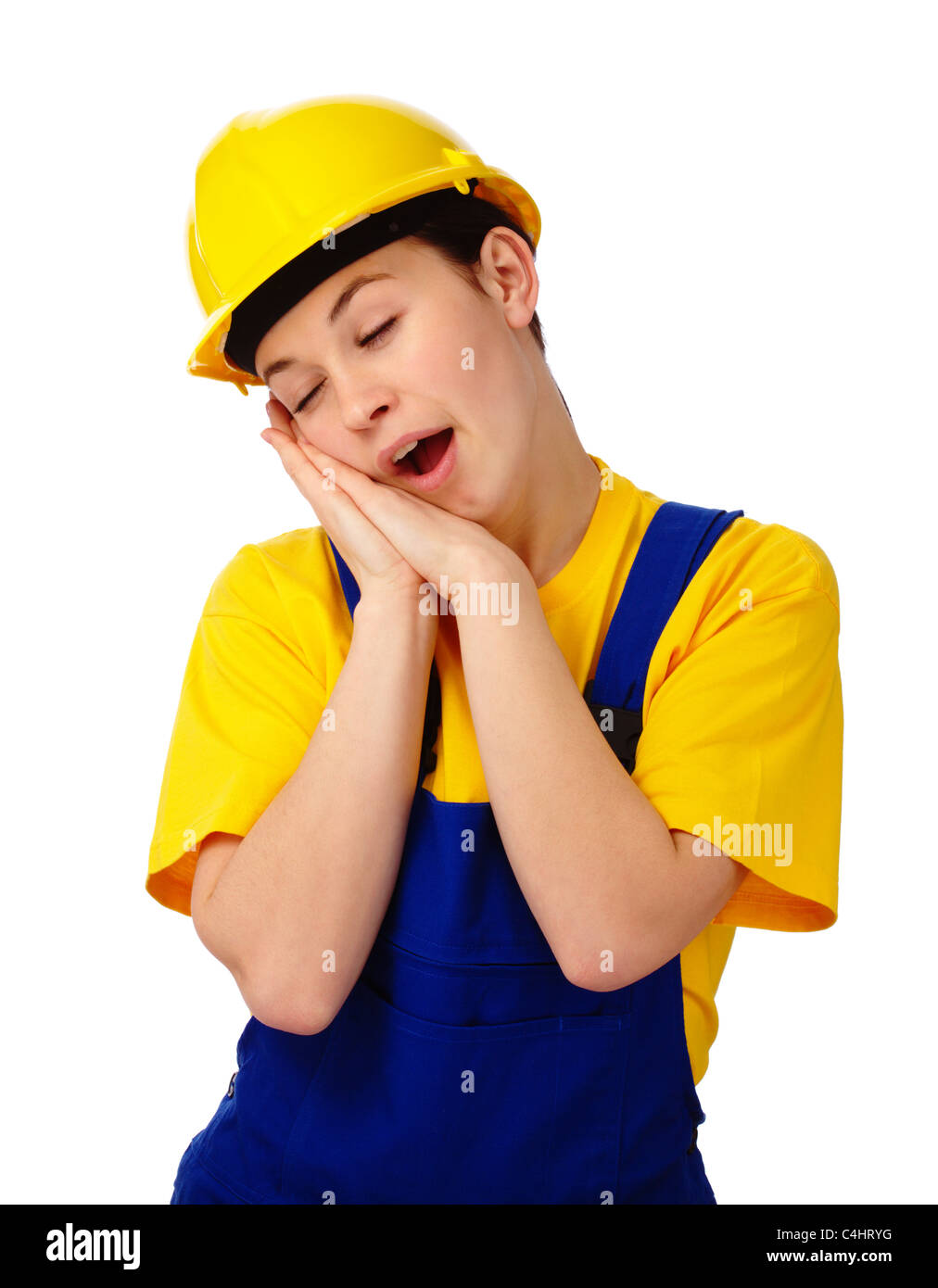 People uniform yawning hi-res stock photography and images - Alamy
