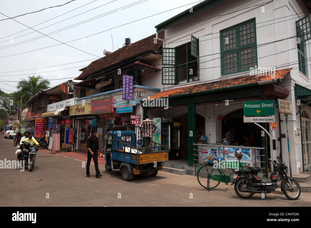Princess Street, shops, Fort Cochin, Kerala, India Stock Photo - Alamy