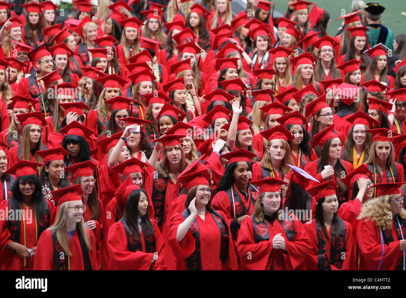 American high school graduation ceremony Stock Photo - Alamy